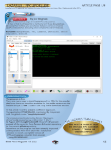 Lazarus Installer: FPC Up de Luxe | Blaise Pascal Magazine
