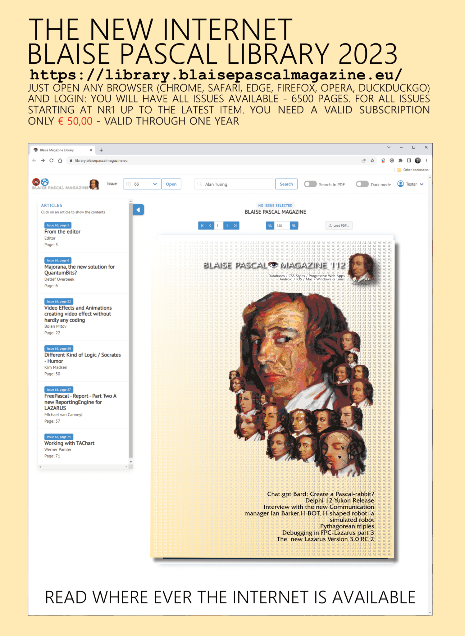 Blaise Pascal PDF Internet Viewer | Blaise Pascal Magazine